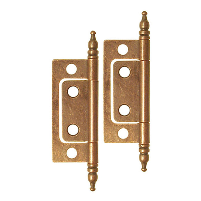 No-Mortise Hinge with Finial Tips, Bronze | HardwareSource
