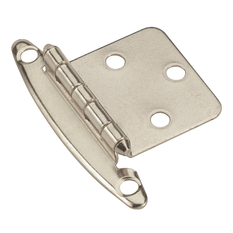 Non Self-Closing Variable Overlay Hinge, Satin Nickel | HardwareSource