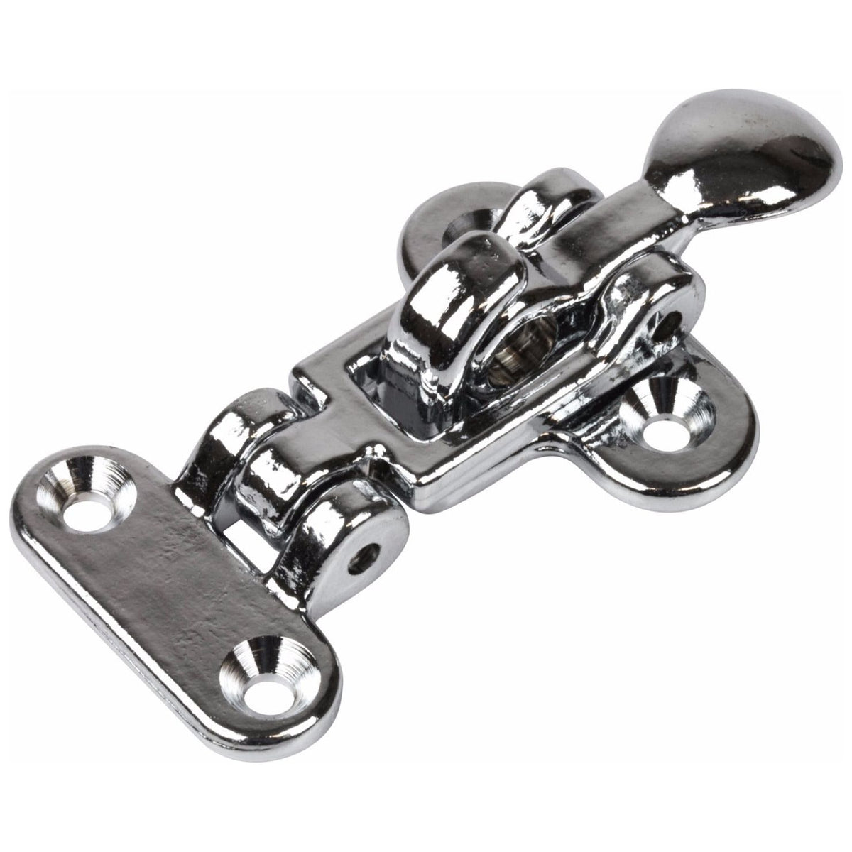 Chrome plated Brass Draw Pull Catch with Padlock Eye | HardwareSource