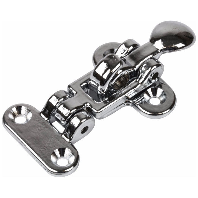 Chrome plated Brass Draw Pull Catch with Padlock Eye | HardwareSource